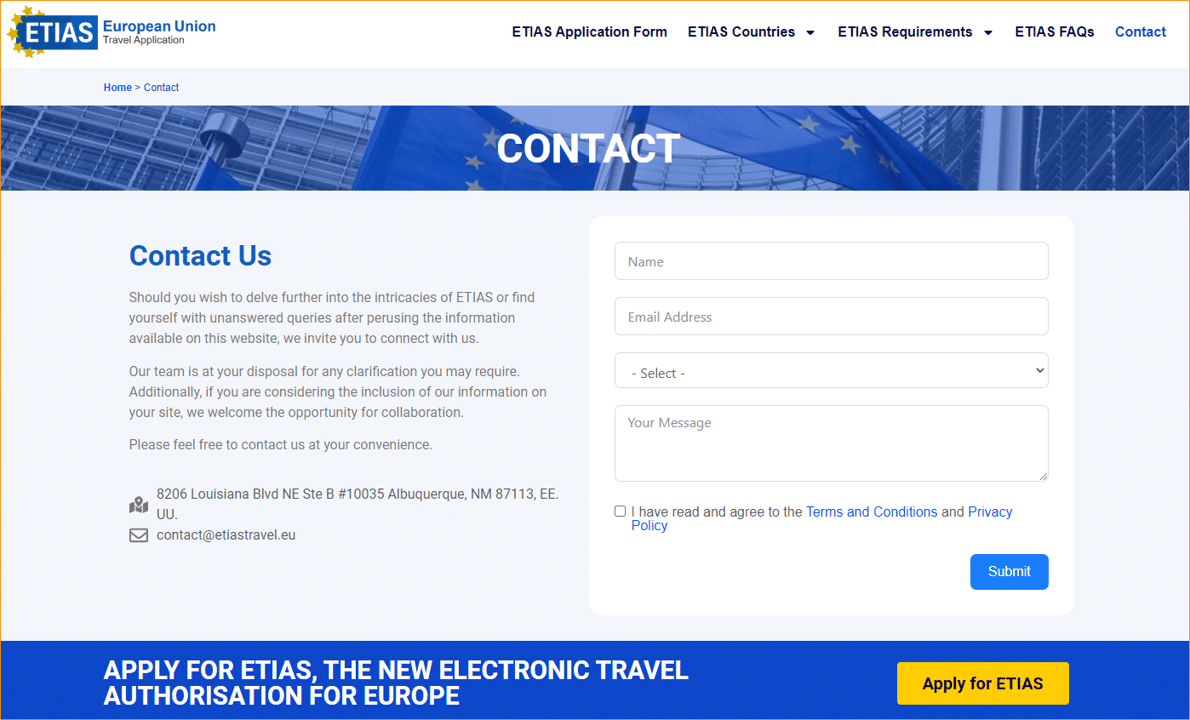 Contact - Etias Travel